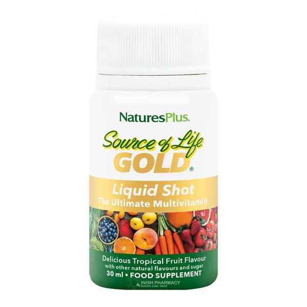 Natures Plus Source of Life Gold Multi-Vitamin Liquid Shot 12 x 30ml | Inish Pharmacy | Ireland