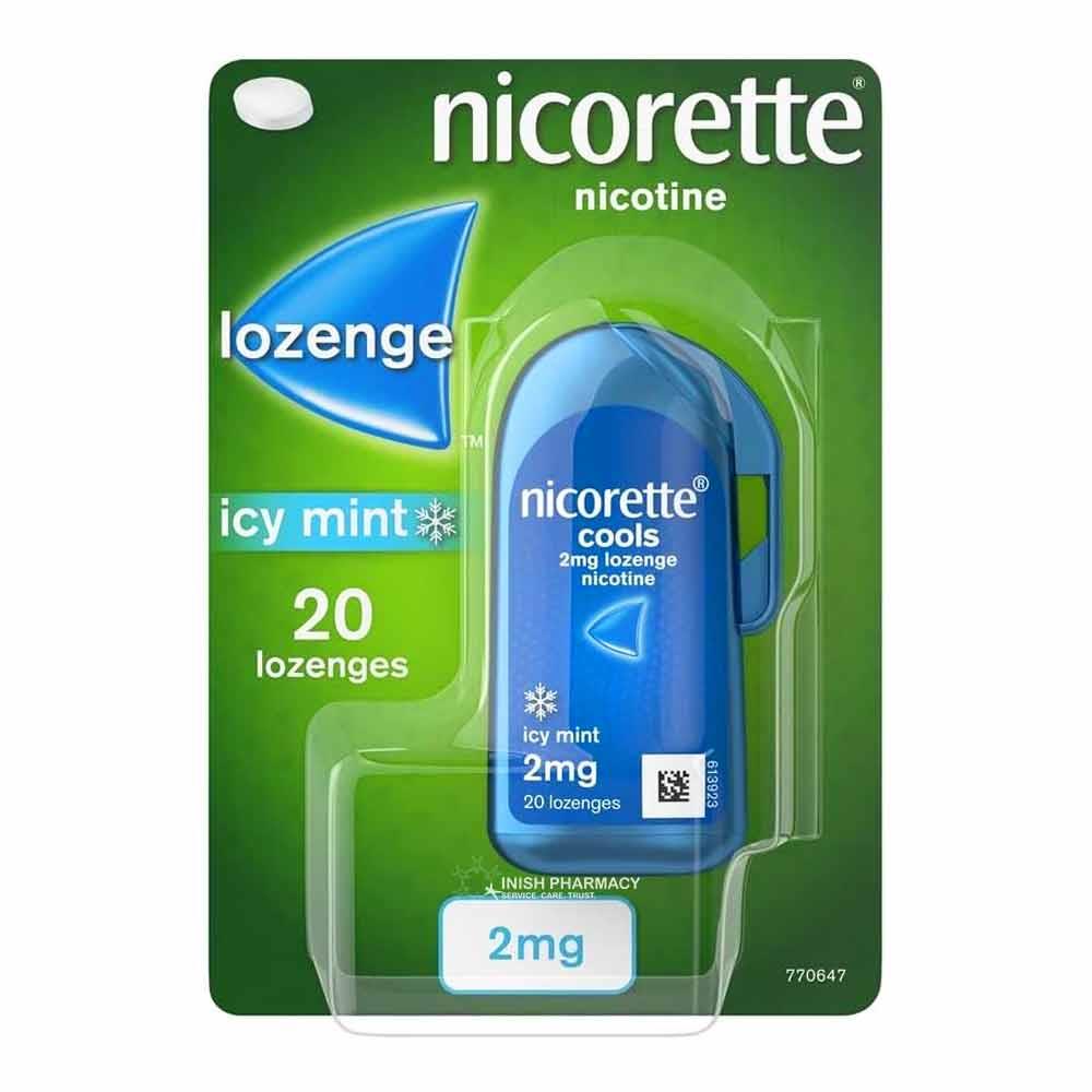Nicorette Cools 2mg Lozenge 20 Pack | Inish Pharmacy | Ireland