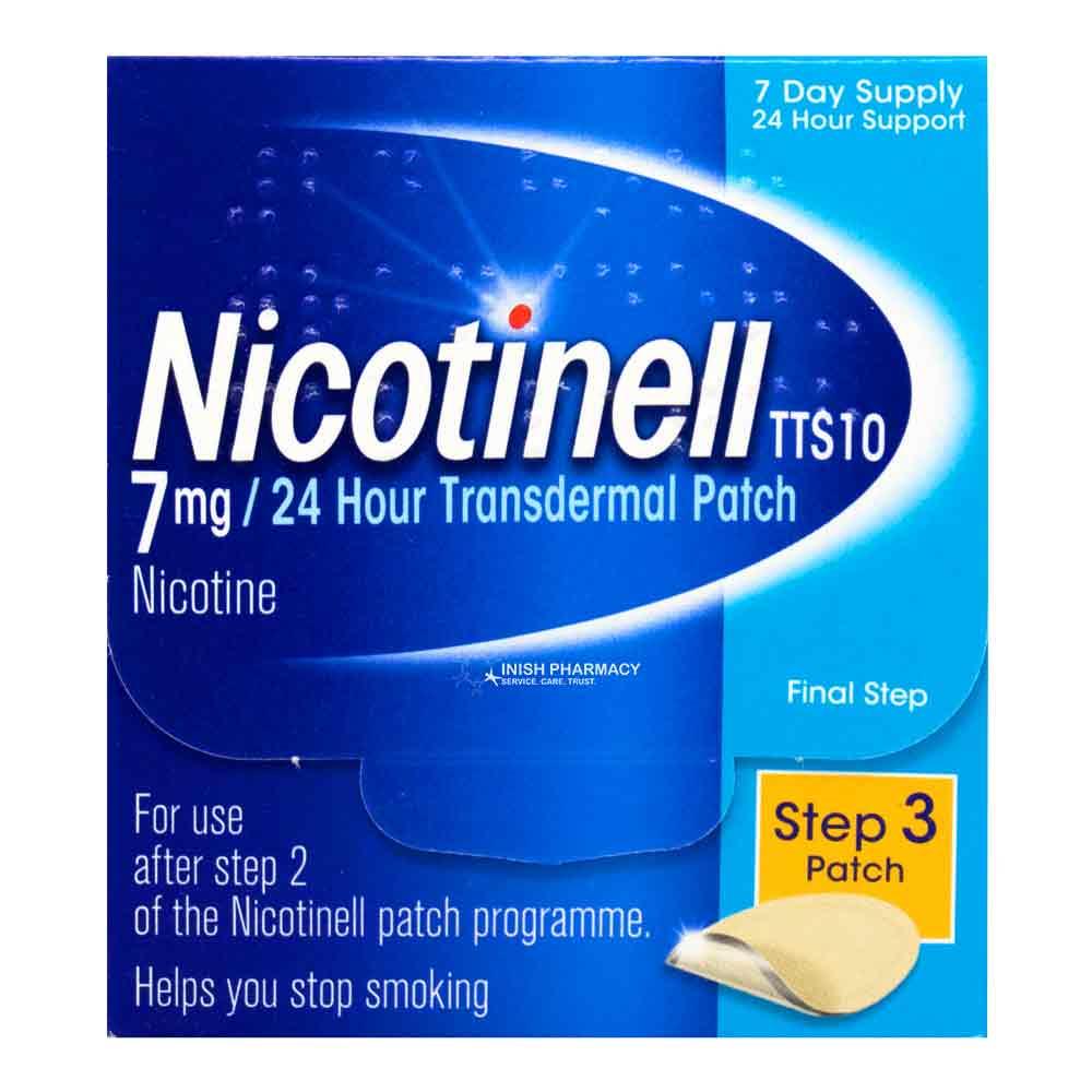 Nicotinell 7mg Step 3 Patch - 7 Pack | Inish Pharmacy | Ireland