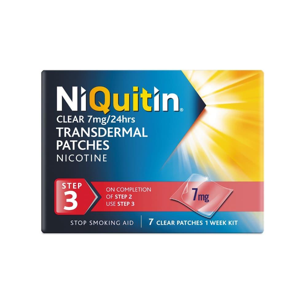 NiQuitin Clear 7mg Nicotine Patches Step 3 7 Pack | Inish Pharmacy ...