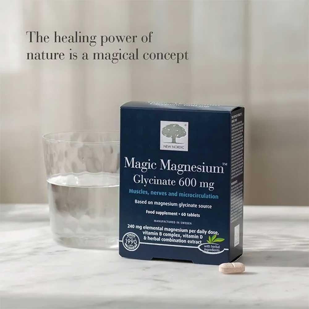 New Nordic Magic Magnesium Glycinate 600mg 60 Tablets | Inish Pharmacy | Ireland