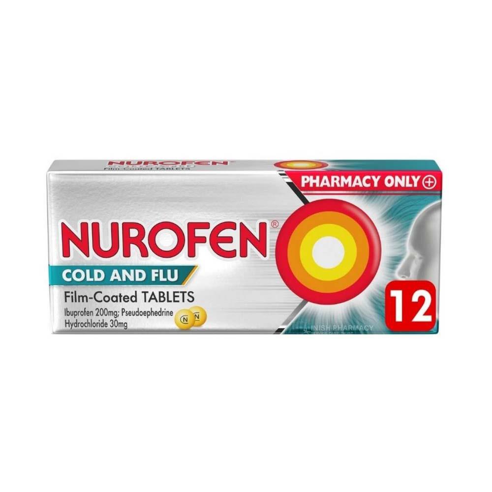 Nurofen Cold & Flu 200mg/30mg Film Coated Tablets | Inish Pharmacy ...