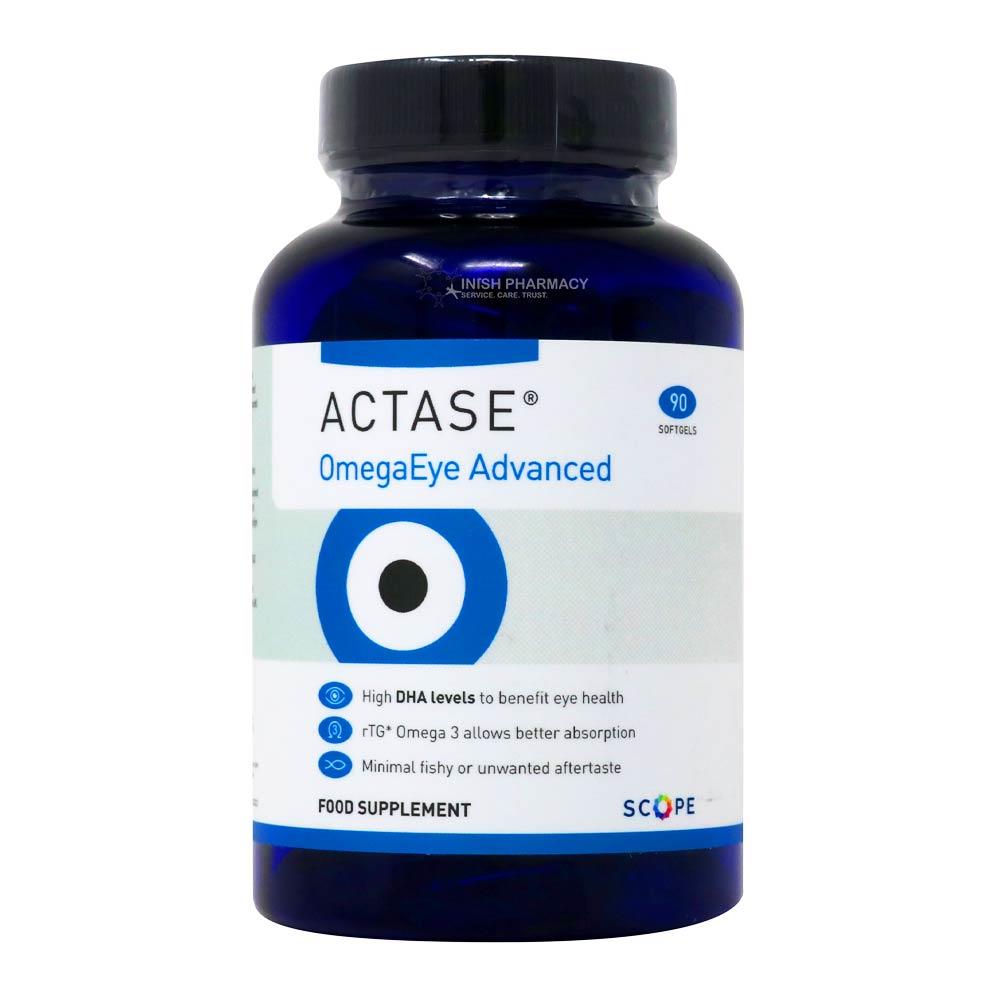 Actase Omega Eye Omega 3 Advanced 90 Softgels | Inish Pharmacy | Ireland