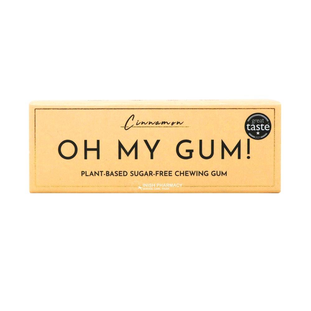 Oh My Gum! Cinnamon Flavoured Plant Based Chewing Gum 10 Pieces | Inish Pharmacy | Ireland