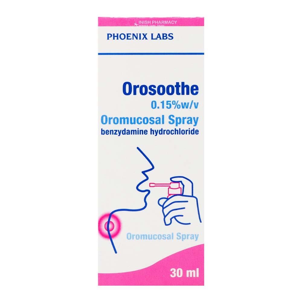 Orosoothe Benzydamine Sore Throat Spray 30ml | Inish Pharmacy | Ireland