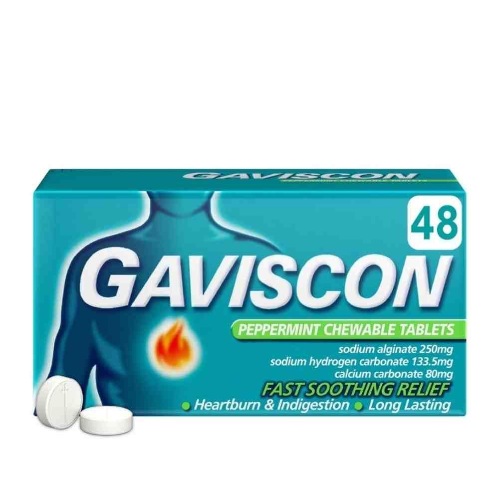 Gaviscon Chewable Tablet Peppermint | Inish Pharmacy | Ireland