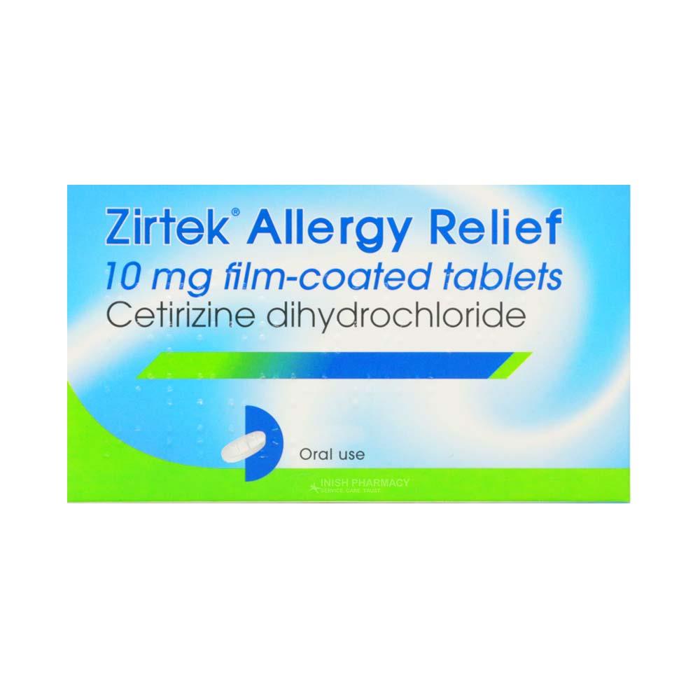 Zirtek Cetirizine 10mg Film Coated Tablets | Inish Pharmacy | Ireland