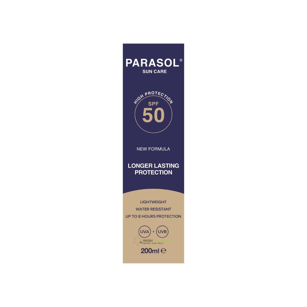 Parasol Sun Care Long Lasting Protection SPF50 200ml | Inish Pharmacy ...