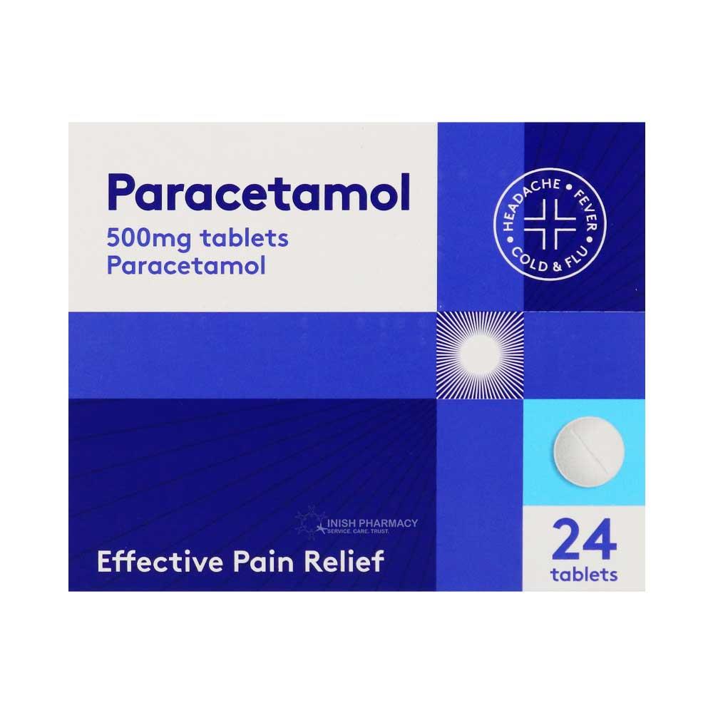 Paracetamol 500mg Pain Relief Tablets 24 Pack | Inish Pharmacy | Ireland