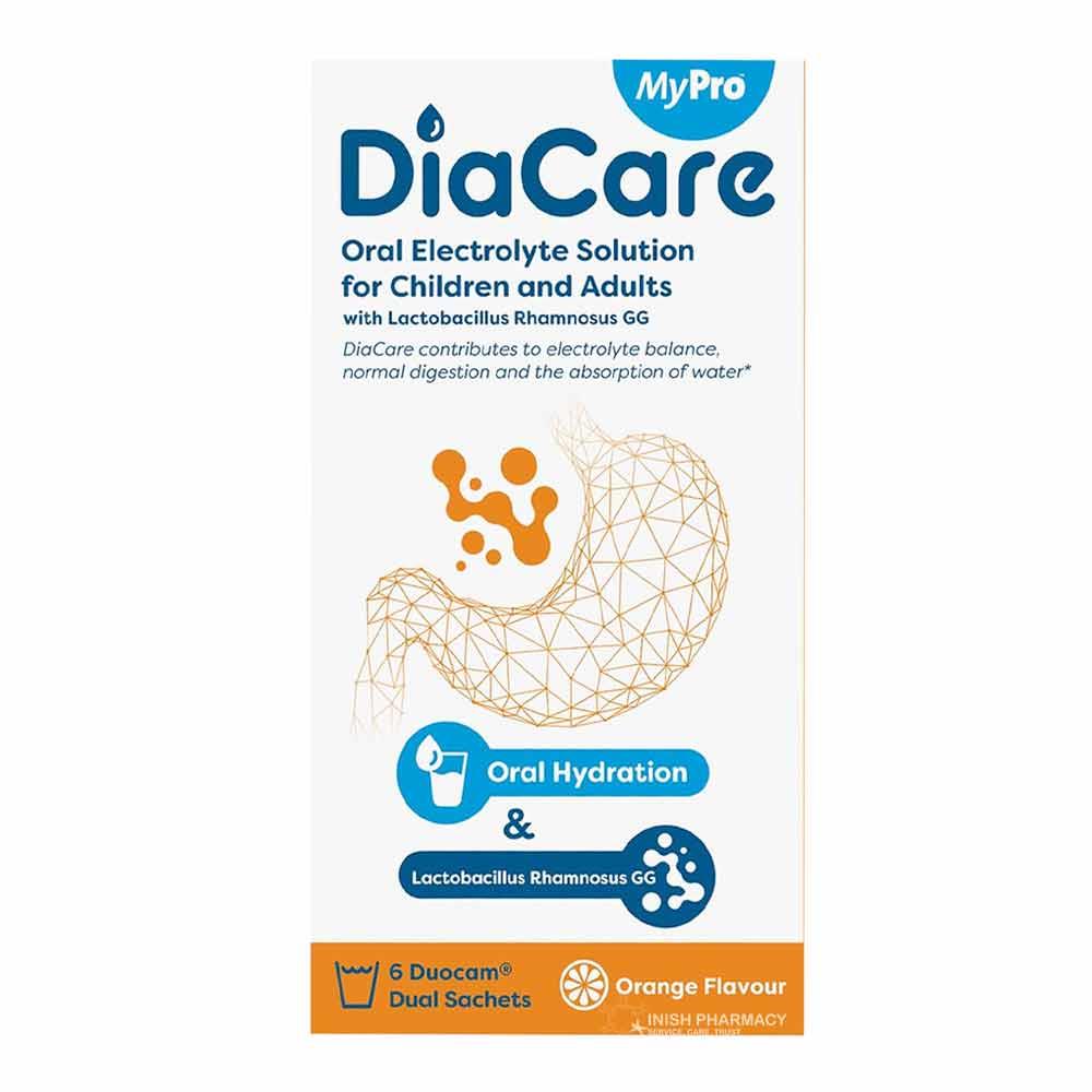 MyPro Diacare Oral Rehydration Solution with Lactobacillus Rhamnosus 6 Sachets | Inish Pharmacy ...