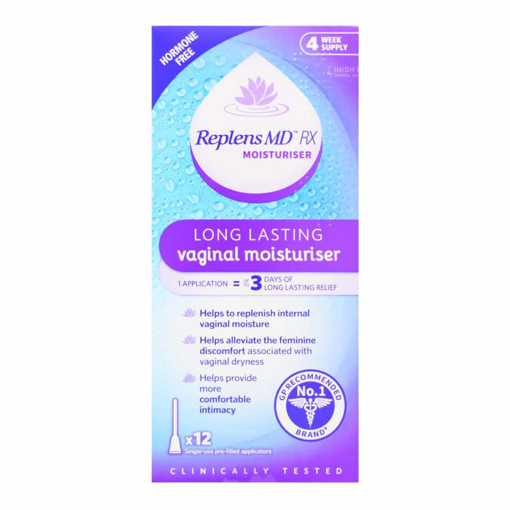 Replens MD Longer Lasting Vaginal Moisturiser Four Week Supply 12 ...