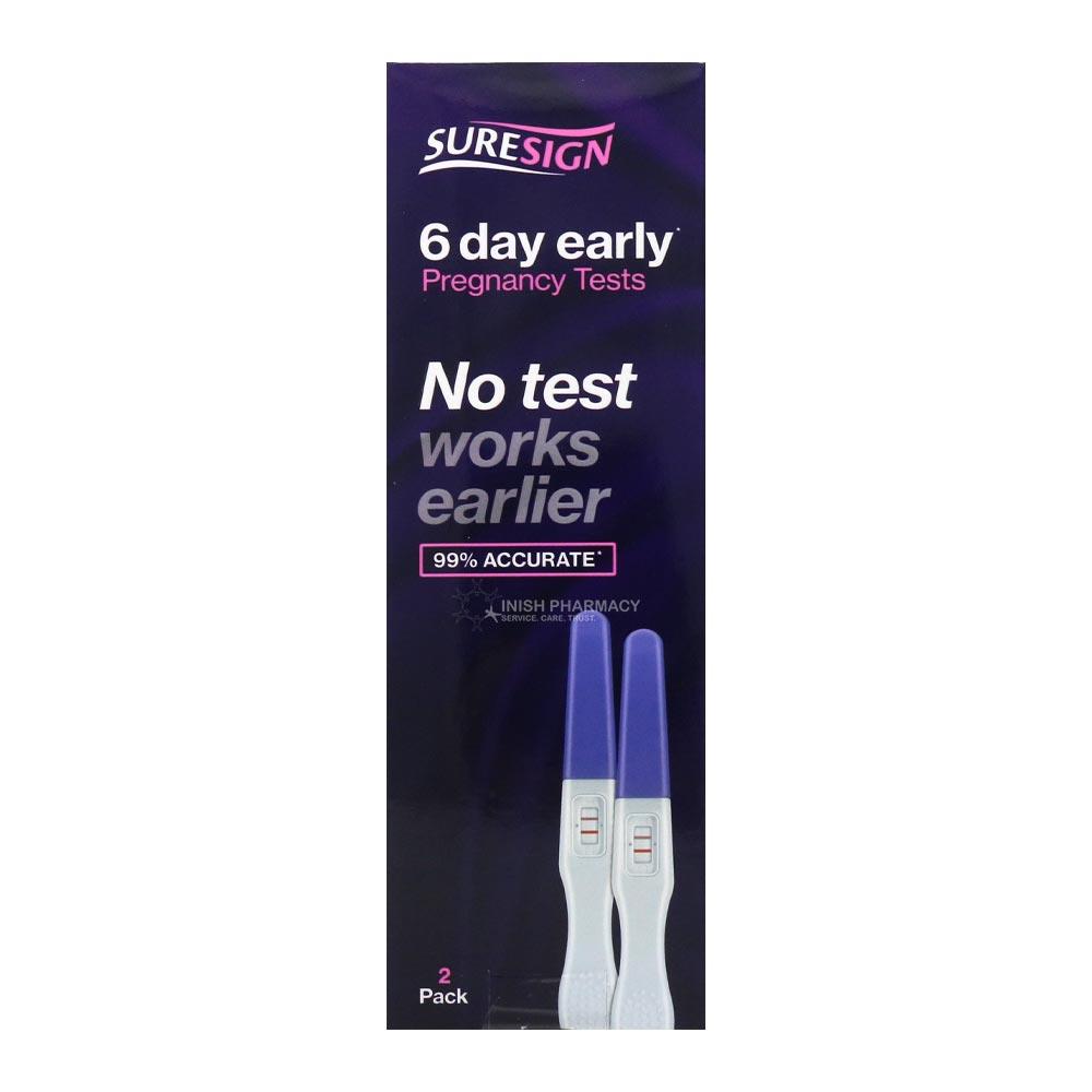 Suresign 6 Day Early Pregnancy Test 2 Pack | Inish Pharmacy | Ireland