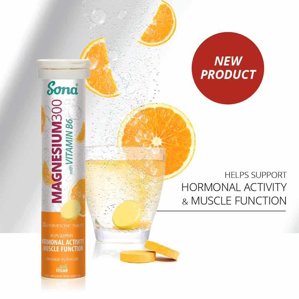 Sona Effervescent Magnesium 300mg 20 Tablets | Inish Pharmacy | Ireland