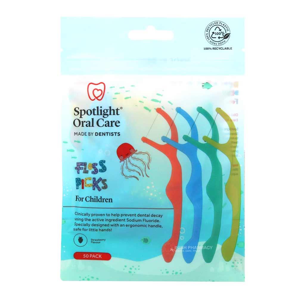 Spotlight Oral Care Floss Picks For Children 50 Pack | Inish Pharmacy ...