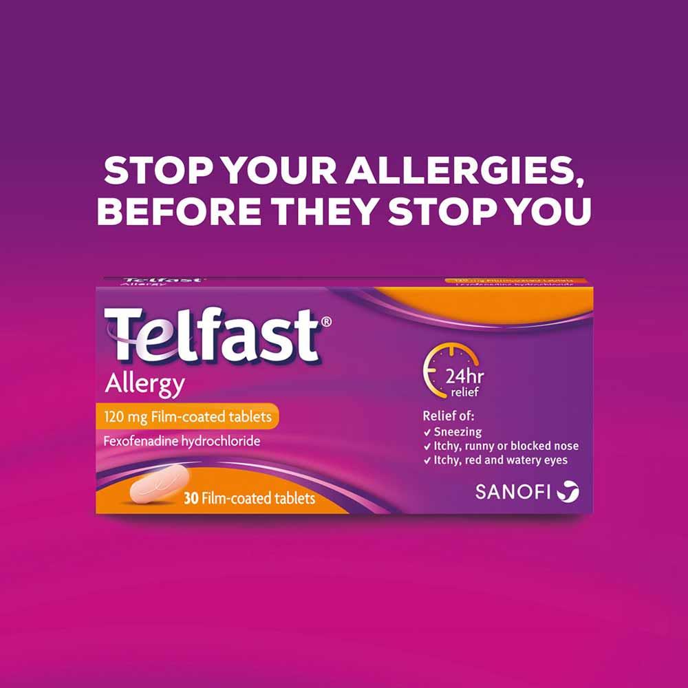 Telfast Allergy 120mg Fexofenadine Tablets 30 Pack | Inish Pharmacy ...