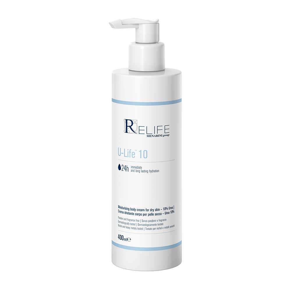Relife U-Life 10 Moisturising Body Cream 400ml | Inish Pharmacy | Ireland