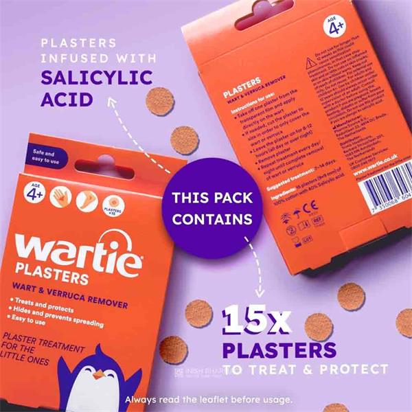 Wartie Wart & Verucca Remover Plasters 15 Pack | Inish Pharmacy | Ireland
