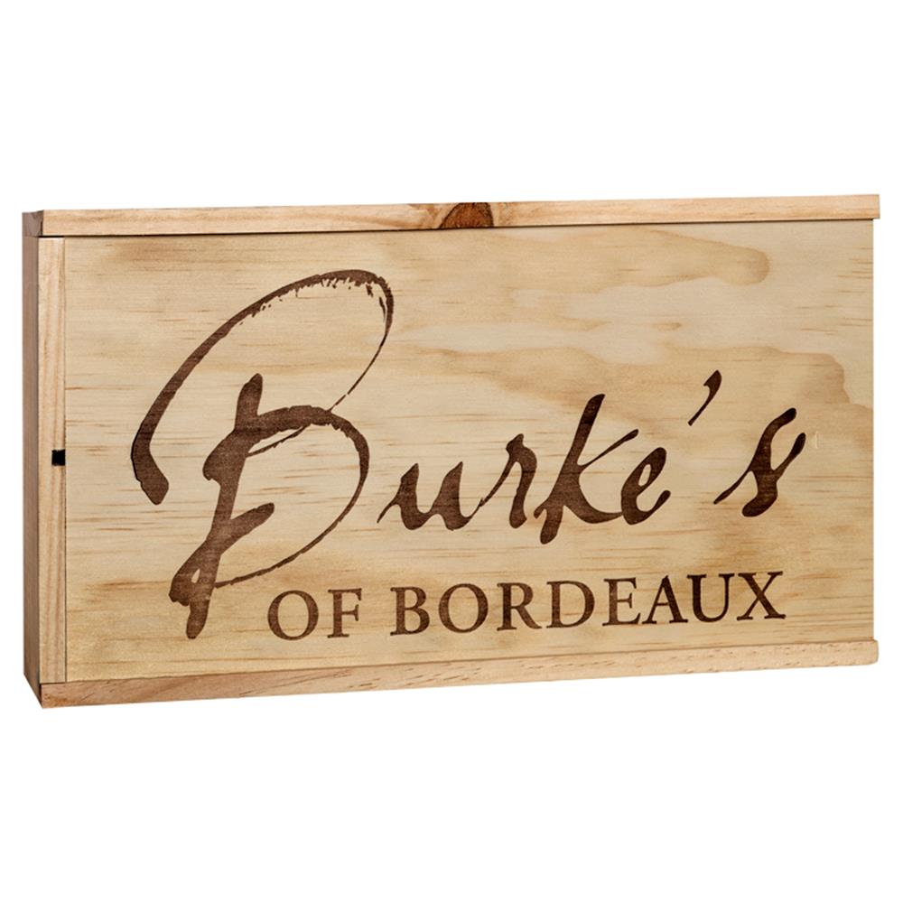 Burkes of Bordeaux Twin Pack Wooden Gift Box | 750ml | Buy now at Carry ...