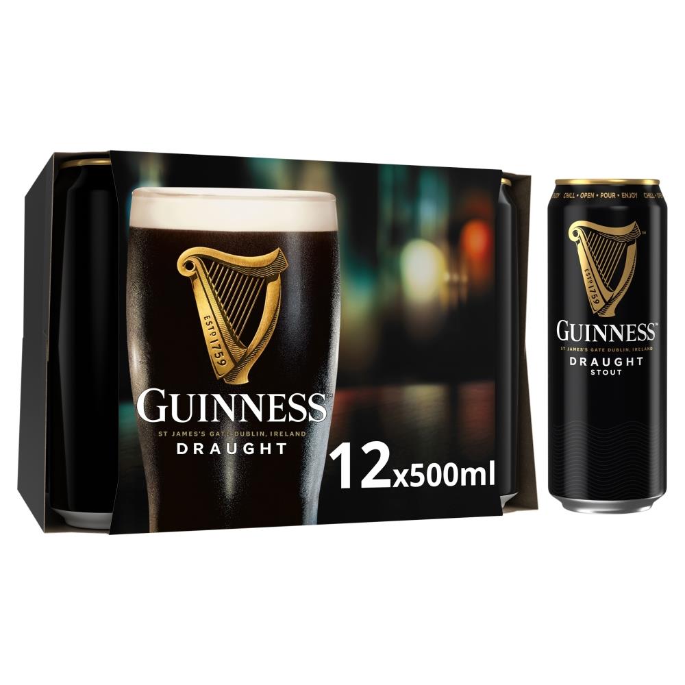 Guinness Draught Stout 12 x 500ml Cans | Buy now at Carry Out Off Licence