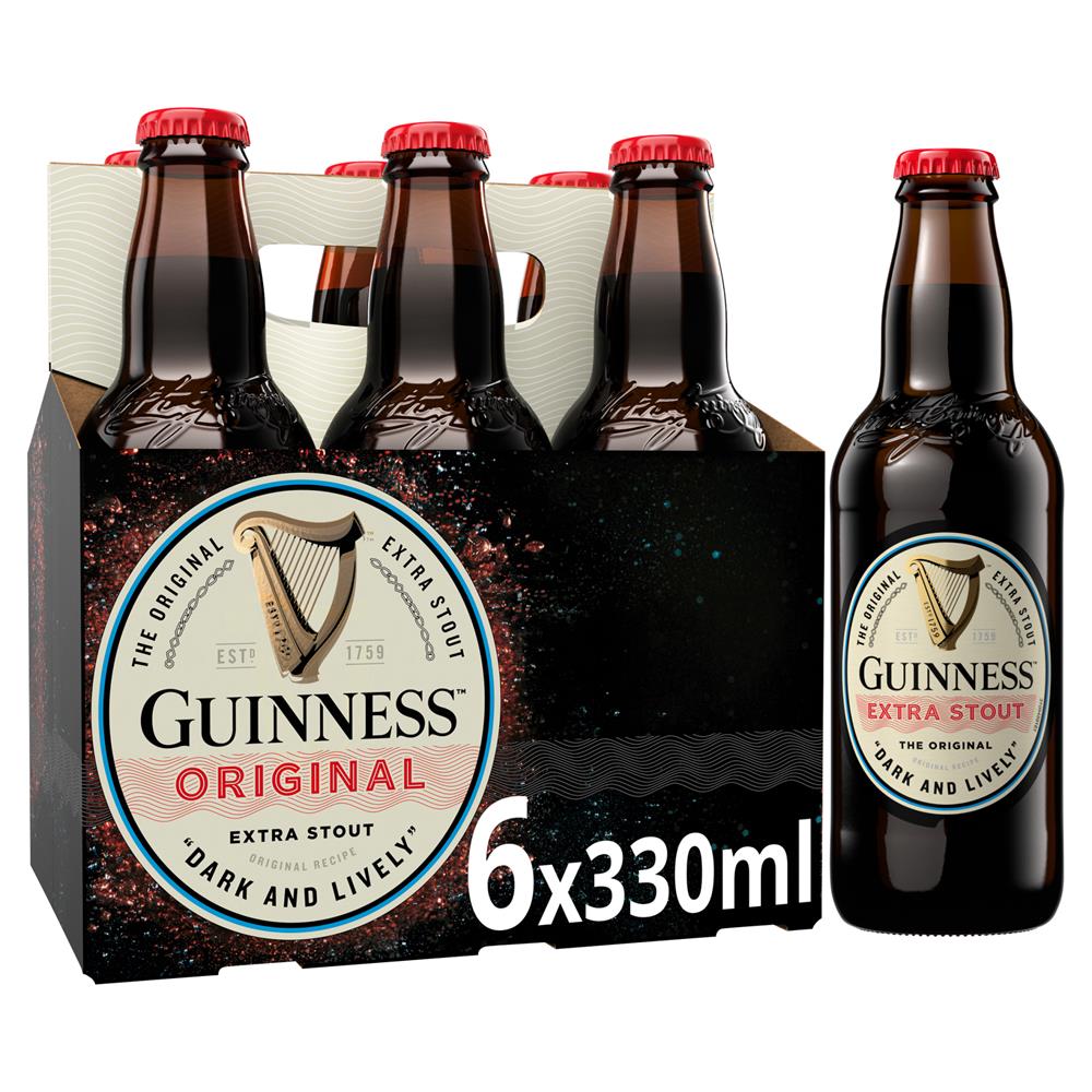 Guinness Original Extra Stout 330ml 6 Pack