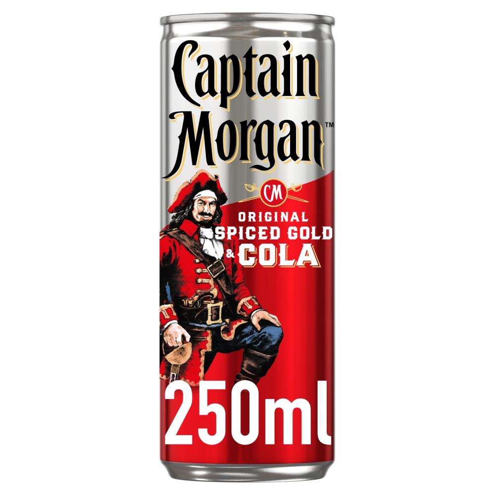 Captain Morgan and Cola 250ml | 5% vol | Buy now at Carry Out Off Licence