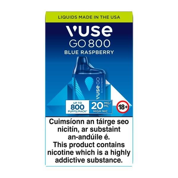 Vuse GO 800 Blue Raspberry 20mg | Buy now at Carry Out Off Licence