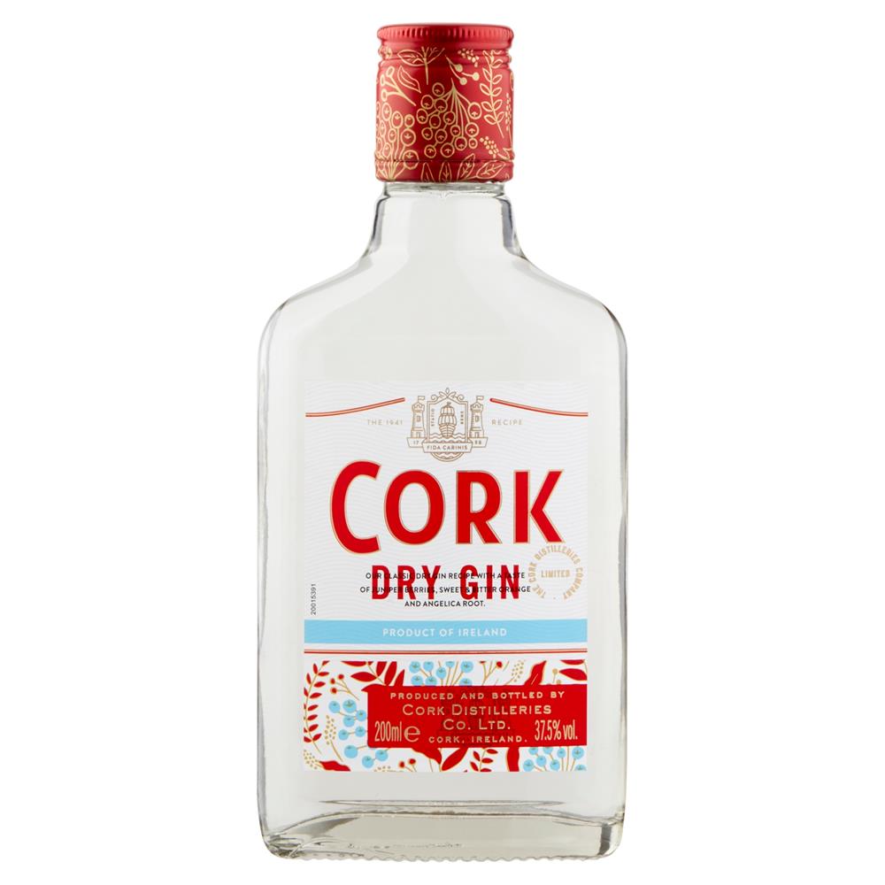 Cork Dry Gin 200ml Bottle | 37.5% vol | Buy now at Carry Out Off Licence