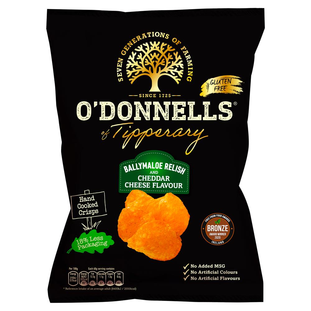 O'Donnells Ballymaloe Relish & Cheddar Cheese Flavour Crisps 125g | Buy ...