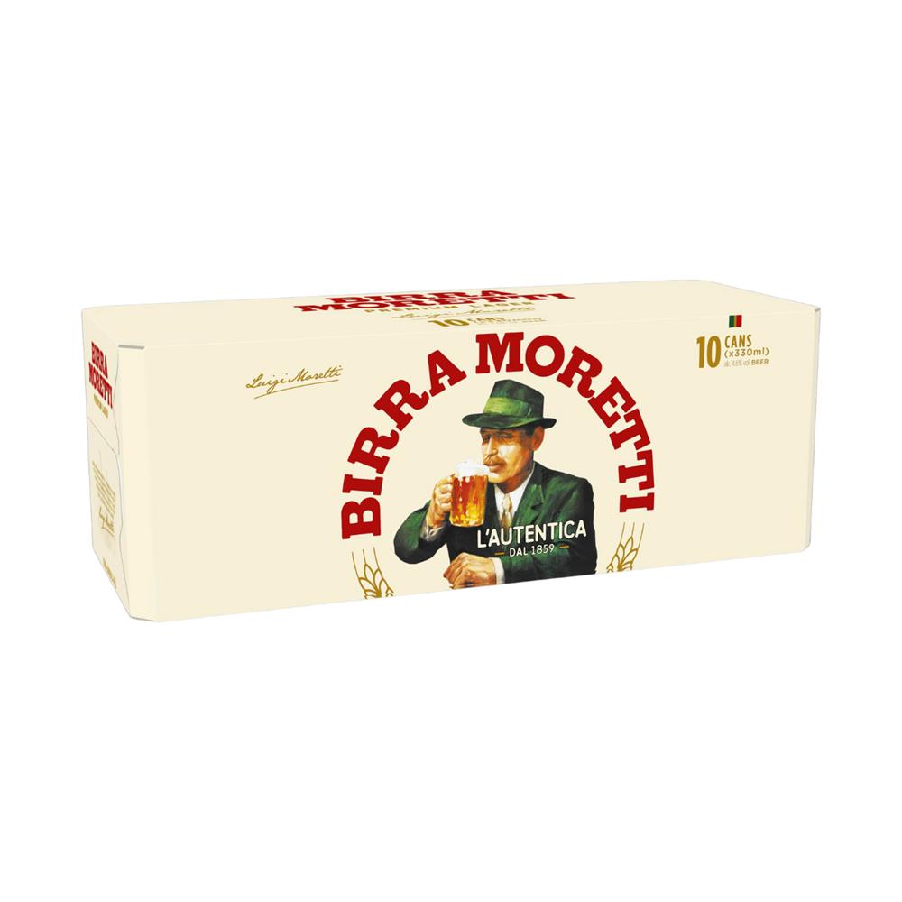 Birra Moretti Lager 10 x 330ml Cans | Buy now at Carry Out Off Licence