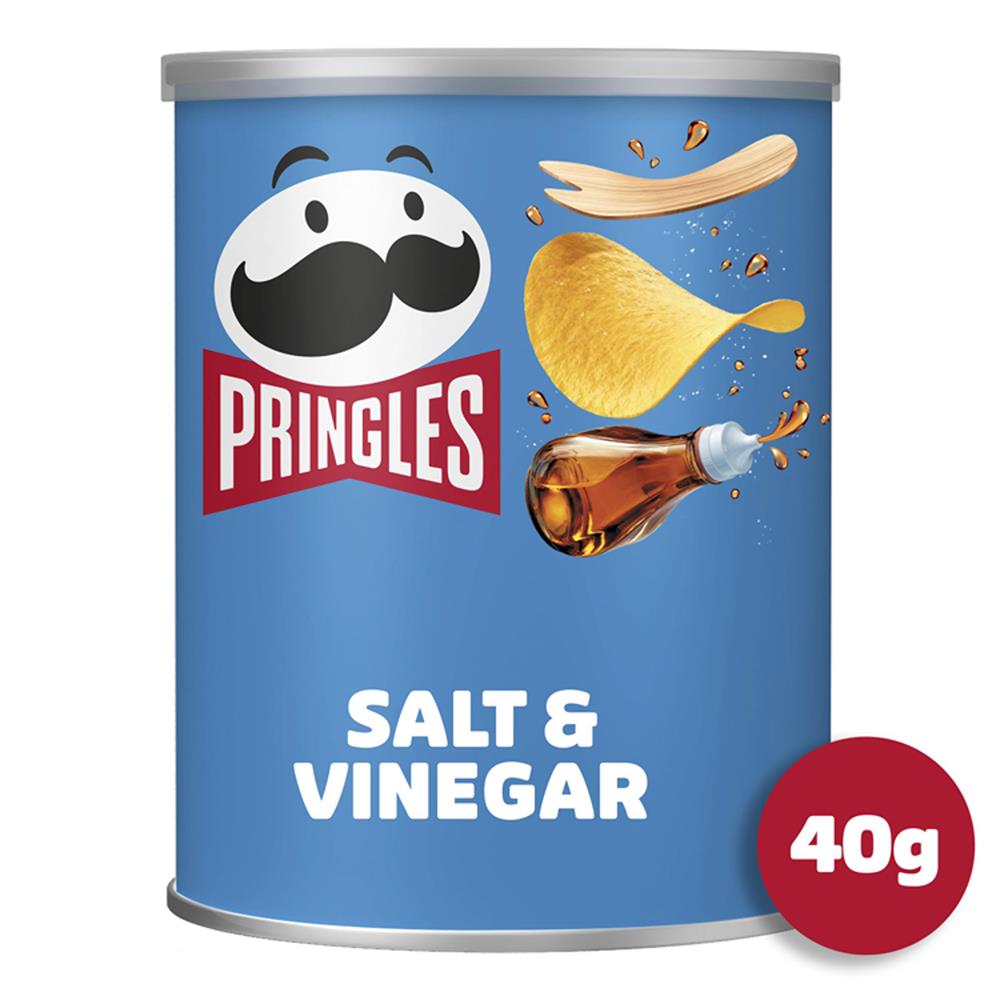 Pringles Salt & Vinegar Crisps 40g | Buy now at Carry Out Off Licence