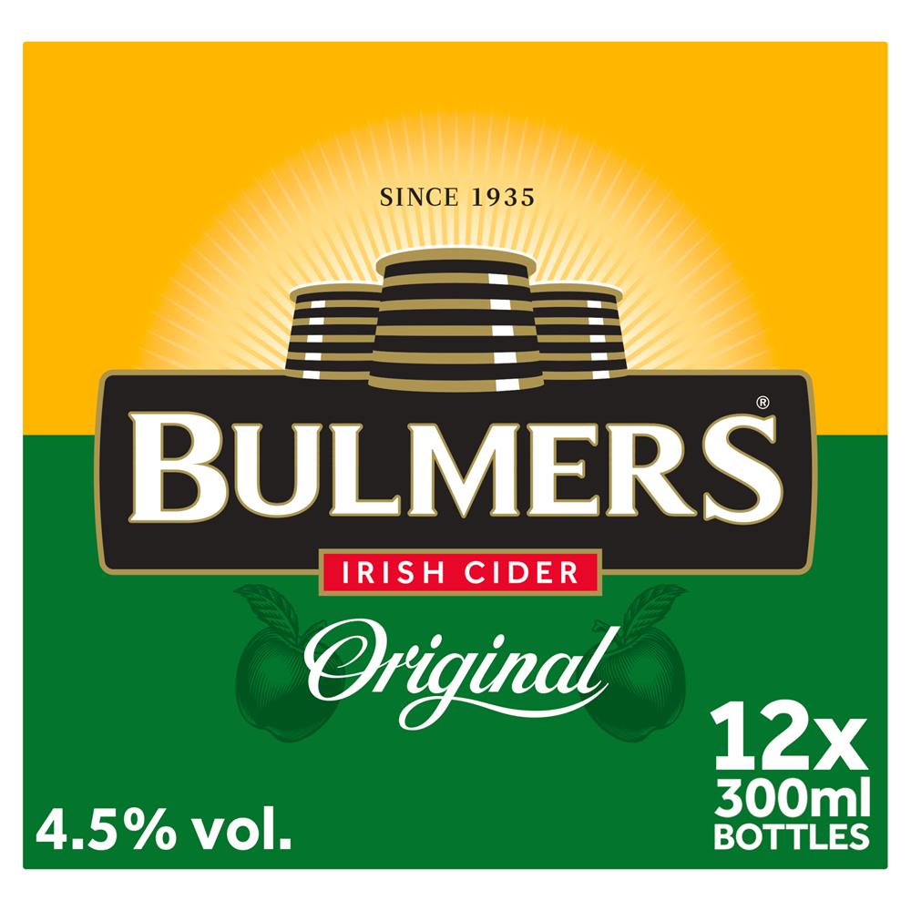 Bulmers Original Irish Cider 12 x 300ml Bottles | Buy now at Carry Out ...