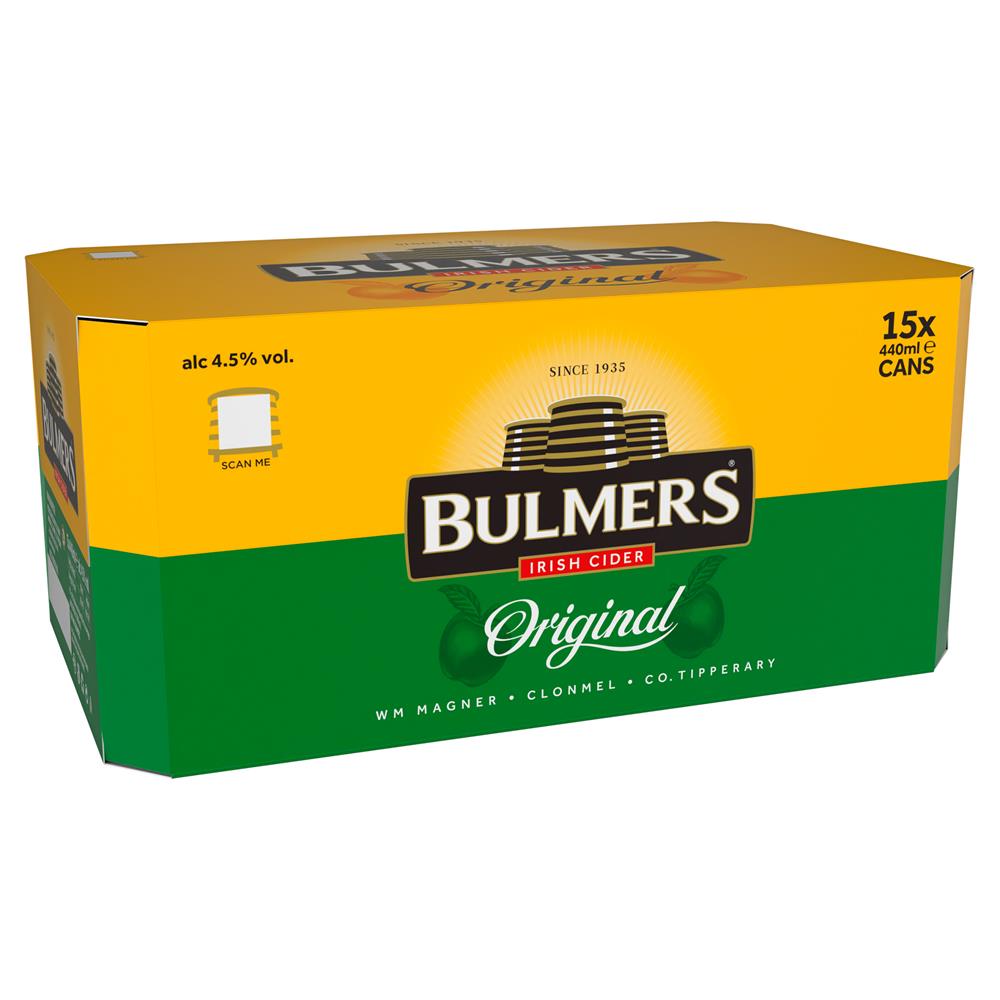 Bulmers Original Irish Cider 15 x 440ml | 4.5% vol | Buy now at Carry ...