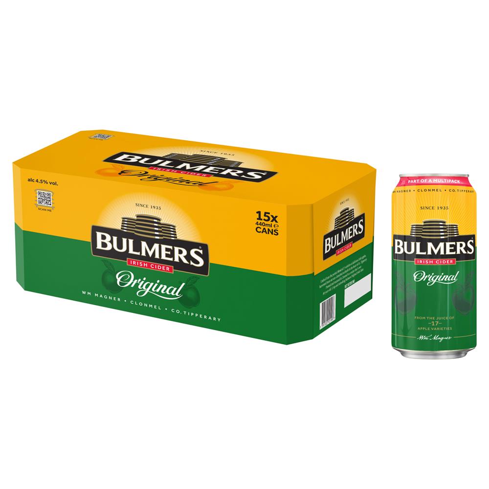 Bulmers Original Irish Cider 15 x 440ml | 4.5% vol | Buy now at Carry ...