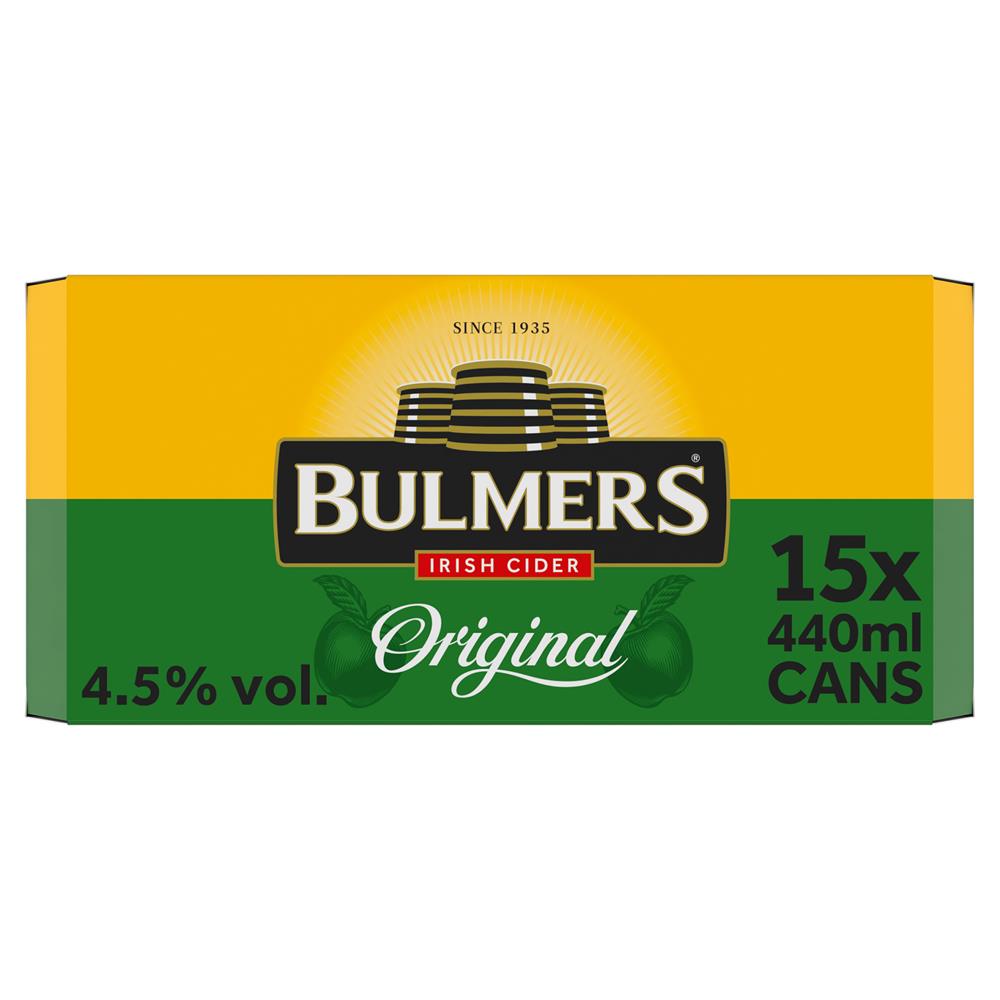 Bulmers Original Irish Cider 15 x 440ml | 4.5% vol | Buy now at Carry ...
