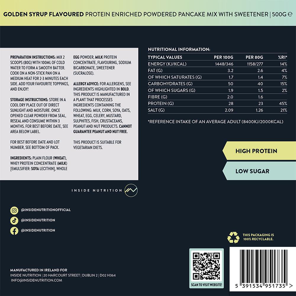 Inside Nutrition Protein Pancake Mix 500g – Chocolate Flavour | Inside ...