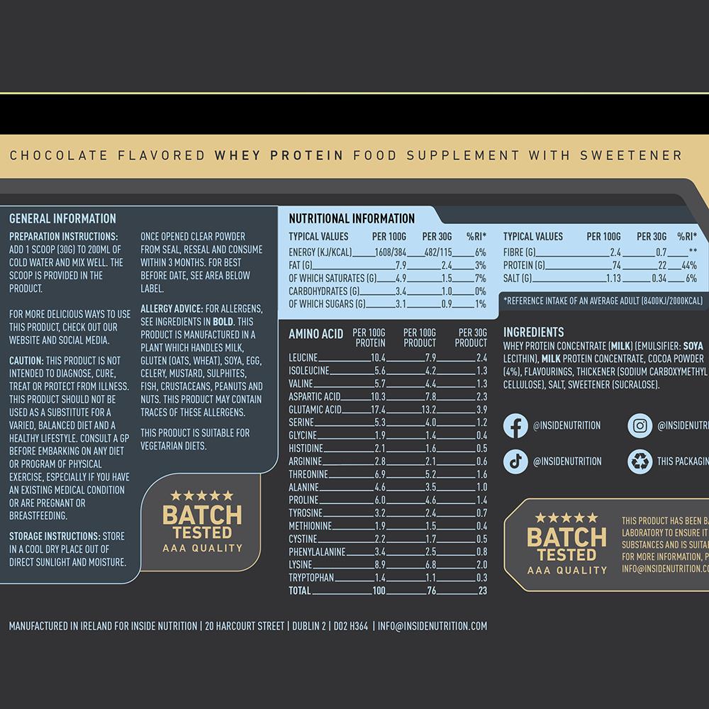 Elite Series Whey Protein Powder 2Kg – Chocolate *Batch Tested*