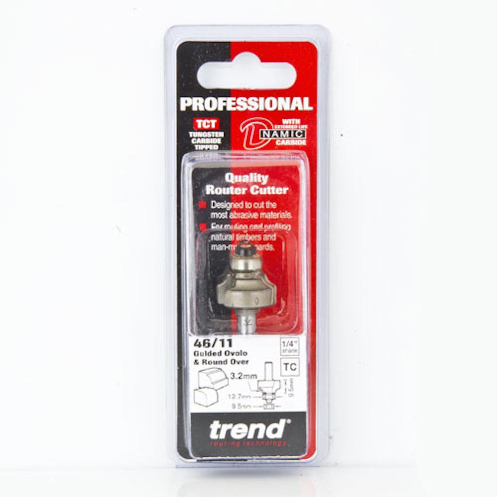Trend Bearing guided ovolo cutter 3.2mm radius - 46/11X1/4TC ...