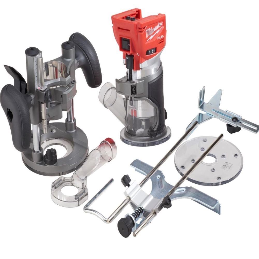 Milwaukee 18v FUEL Trim Router - Body Only Inc. Accessories - M18FTR-0X ...
