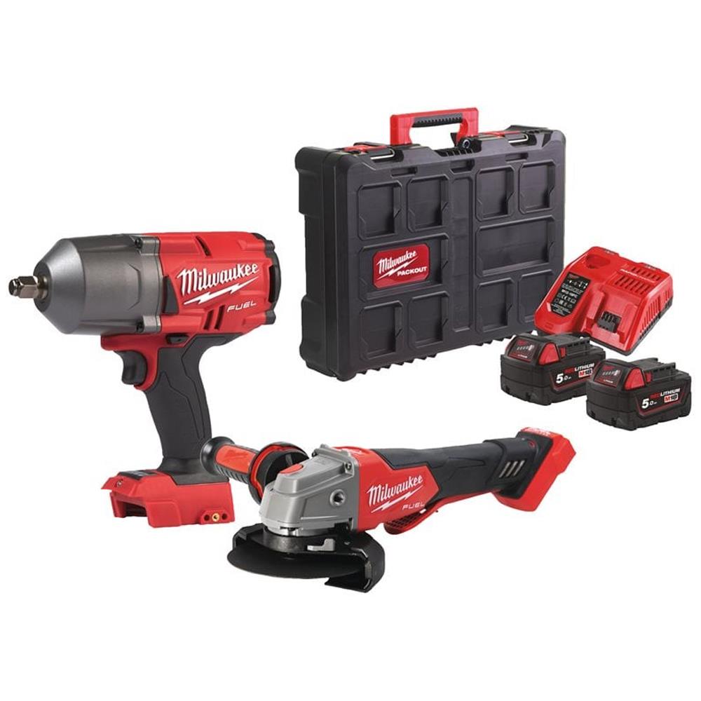 Milwaukee M18FPP2BD-502P - M18 Fuel Power Pack - 2x5.0Ah Batteries - HD ... Milwaukee M18FPP2BD-502P - M18 Fuel Power Pack - 2x5.0Ah Batteries - HD ...