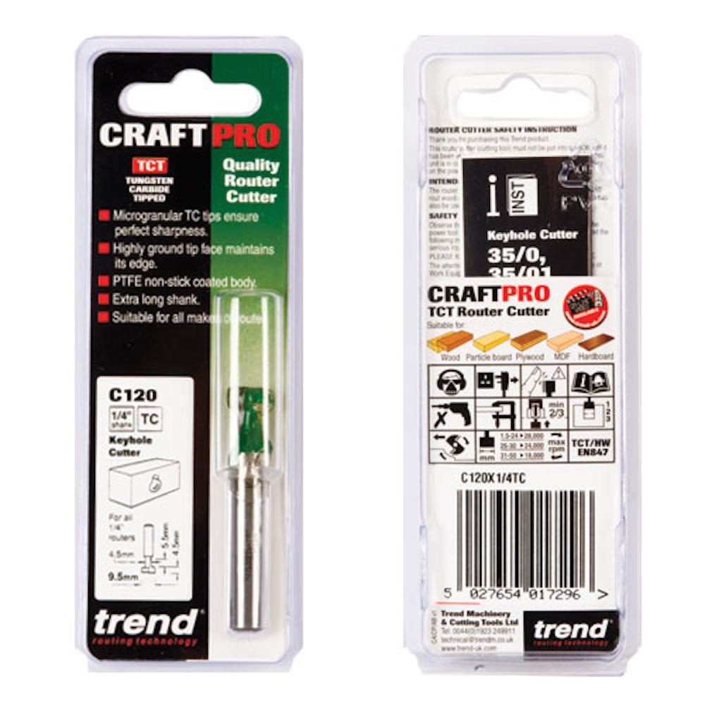 Trend Keyhole 9.5mm diameter - C120X1/4TC | Powertool.ie | Ireland