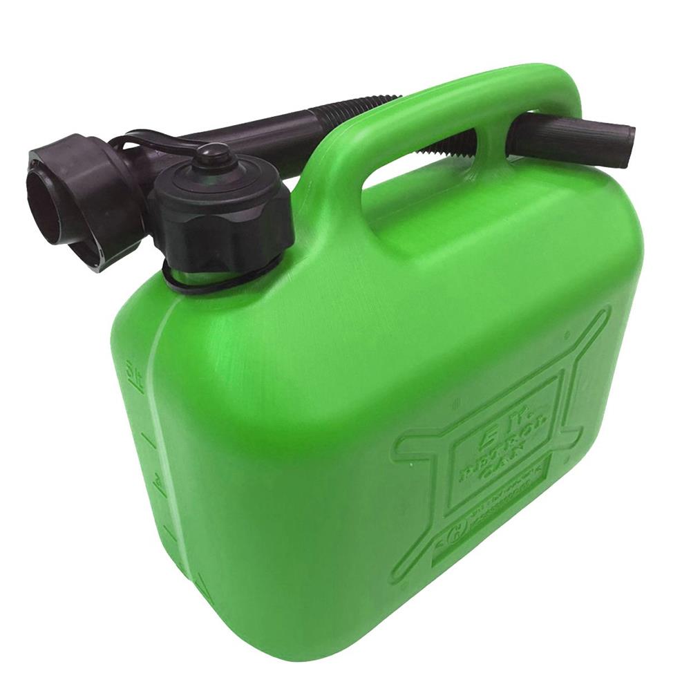 Jefferson Green 5 Litre Plastic Fuel Can C/W Flexible Spout - JEFFCAN05 ...