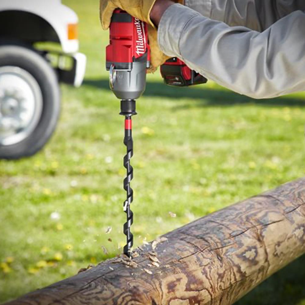 Milwaukee Wood Drill ShW Auger Bit - Various x 460mm - 1pc | Powertool ...