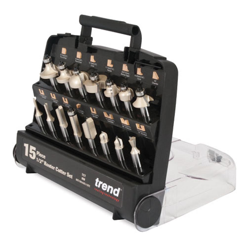 Trend 15 piece 1/2in shank TCT Router Cutter Set. - SET/SS9X1/2TC ...