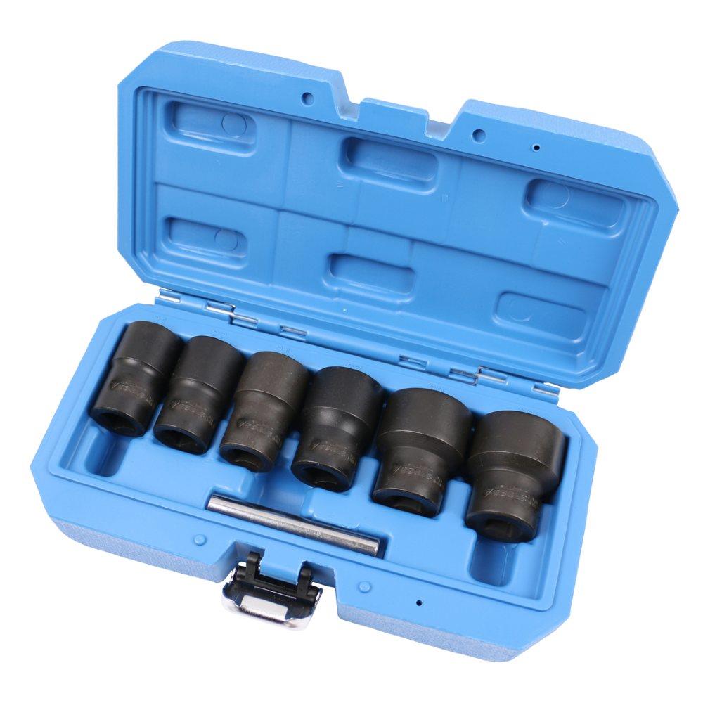 1/2" Spiral-Profile socket set, 7 pcs, 21 - 32mm BT026005 | Air Impact