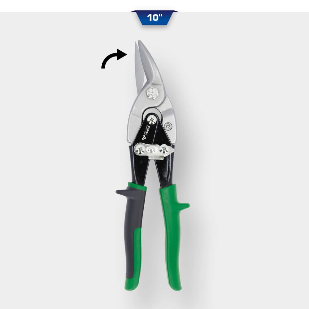 Tin snips sheet metal shear, self opening, right handed cut BT067201 ...