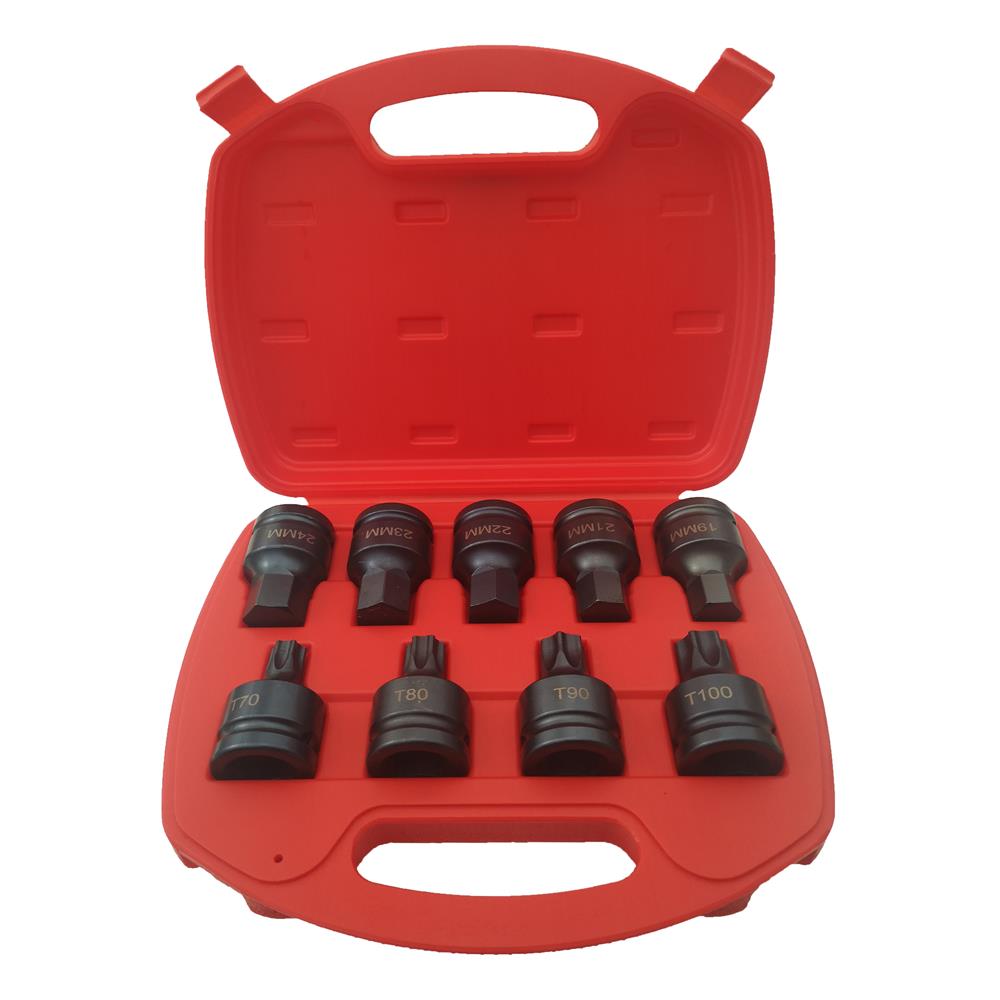 HCB 3/4" 9pc Allen & Torx Socket Set C2230 | Air Impact
