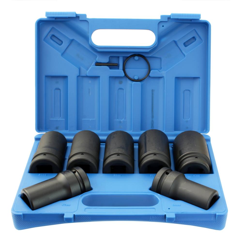 1" DRIVE 7 PIECE LONG REACH IMPACT SOCKET SET | Air Impact