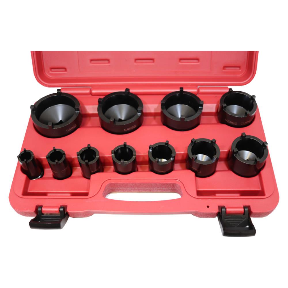 Socket Set For Km Groove Nuts External Studs 11 Piece HBNU-11 | Air Impact