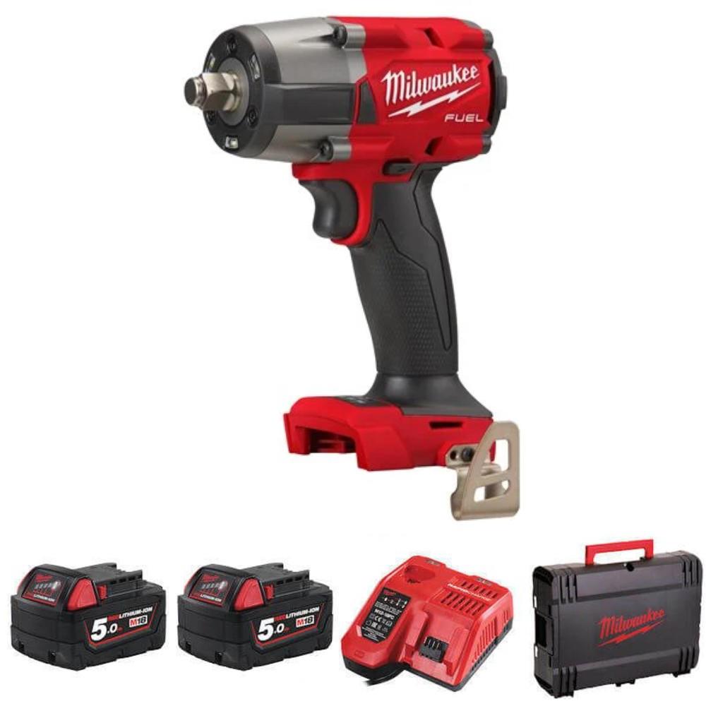 M18 FUEL™ ½" mid-torque impact wrench kit M18FMTIW2F-502X | Air Impact