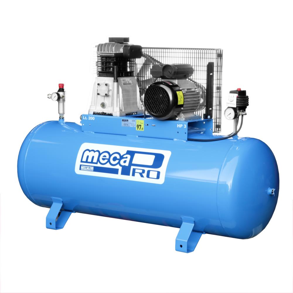 NUAIR 3HP 200 LITRE 220V STATIONARY AIR COMPRESSOR B3800C-200 | Air Impact